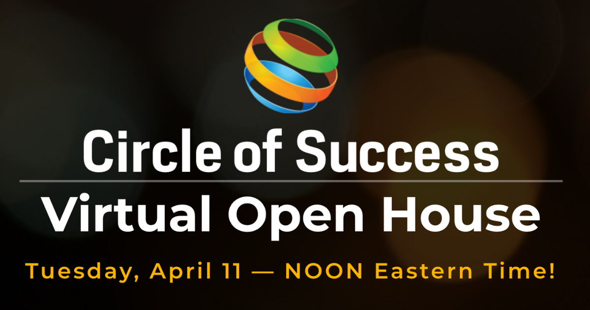 FREE "OPEN HOUSE" EVENT: JOIN US LIVE! — TUESDAY, APRIL 11 — NOON EASTERN!